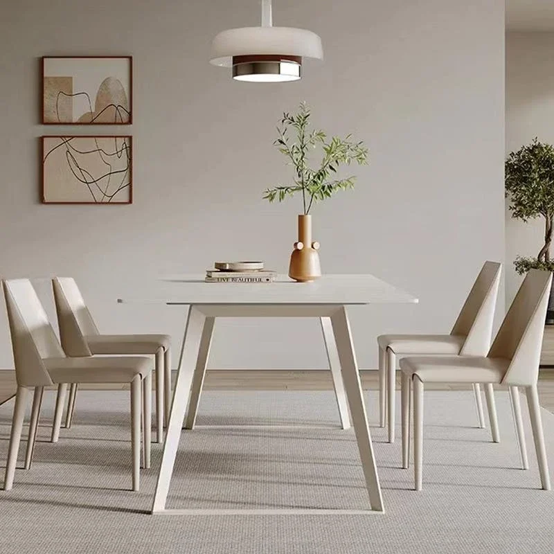 Mavisun-Italian-Dining-Table-White-Finish-Sintered-Stone-Rock-White ...