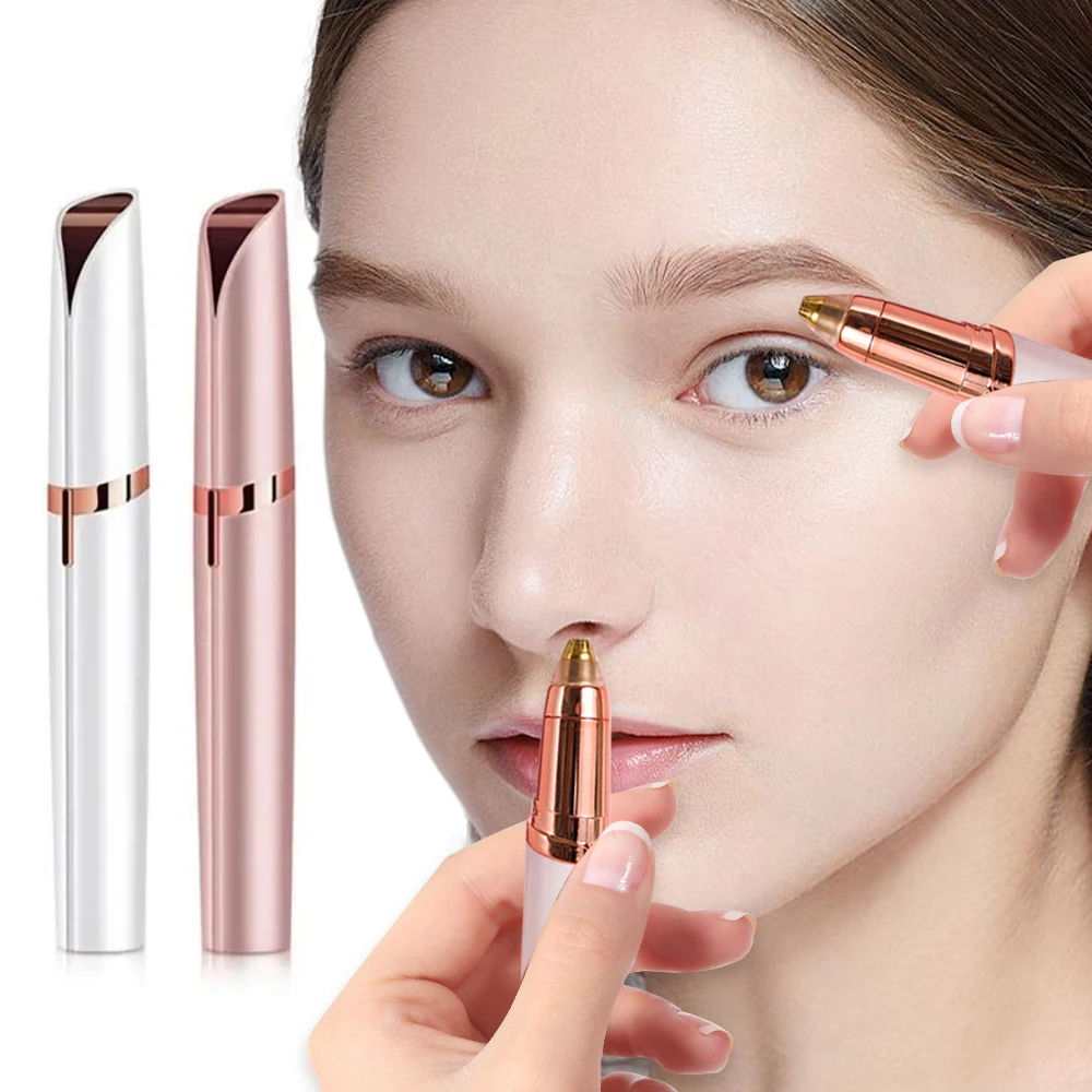 Portable-Lipstick-Forma-El-trica-Sobrancelha-Trimmer-indolor-Eye-Brow ...