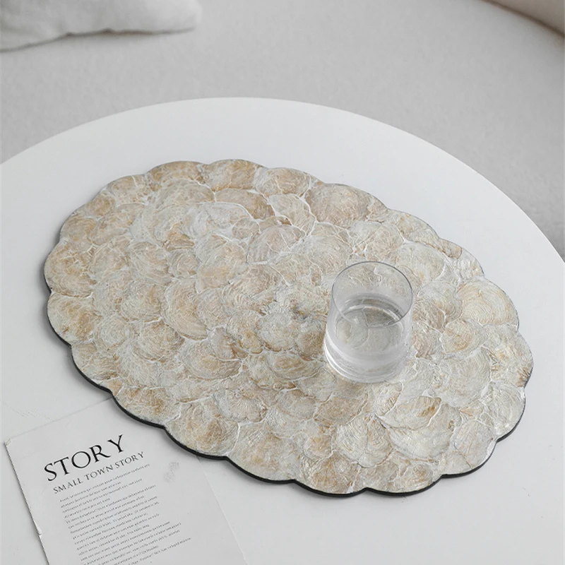 Light-Luxury-French-Shell-Placemat-Elegant-Diningtable-Heat-Insulation ...