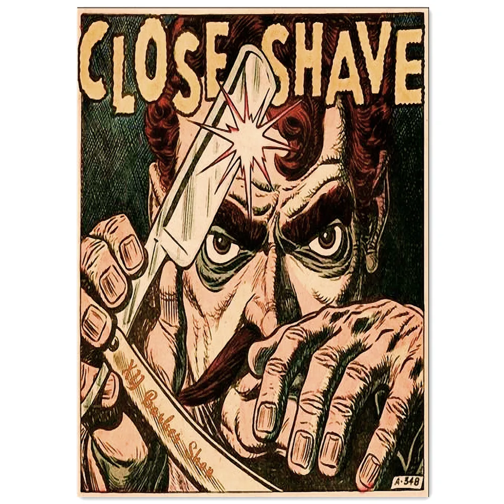 CLOSE-SHAVE-Posters-and-Prints-Wall-Hanging-Painting-SHAVE-CUT-Tattoo ...