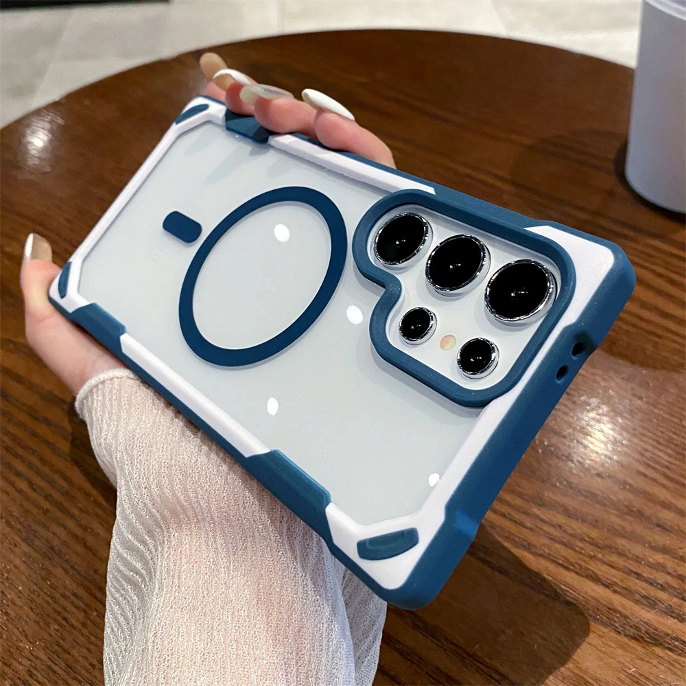 Contrast-Color-Magnetic-Case-For-Samsung-S24-Ultra-S24-Plus-For-Magsafe ...