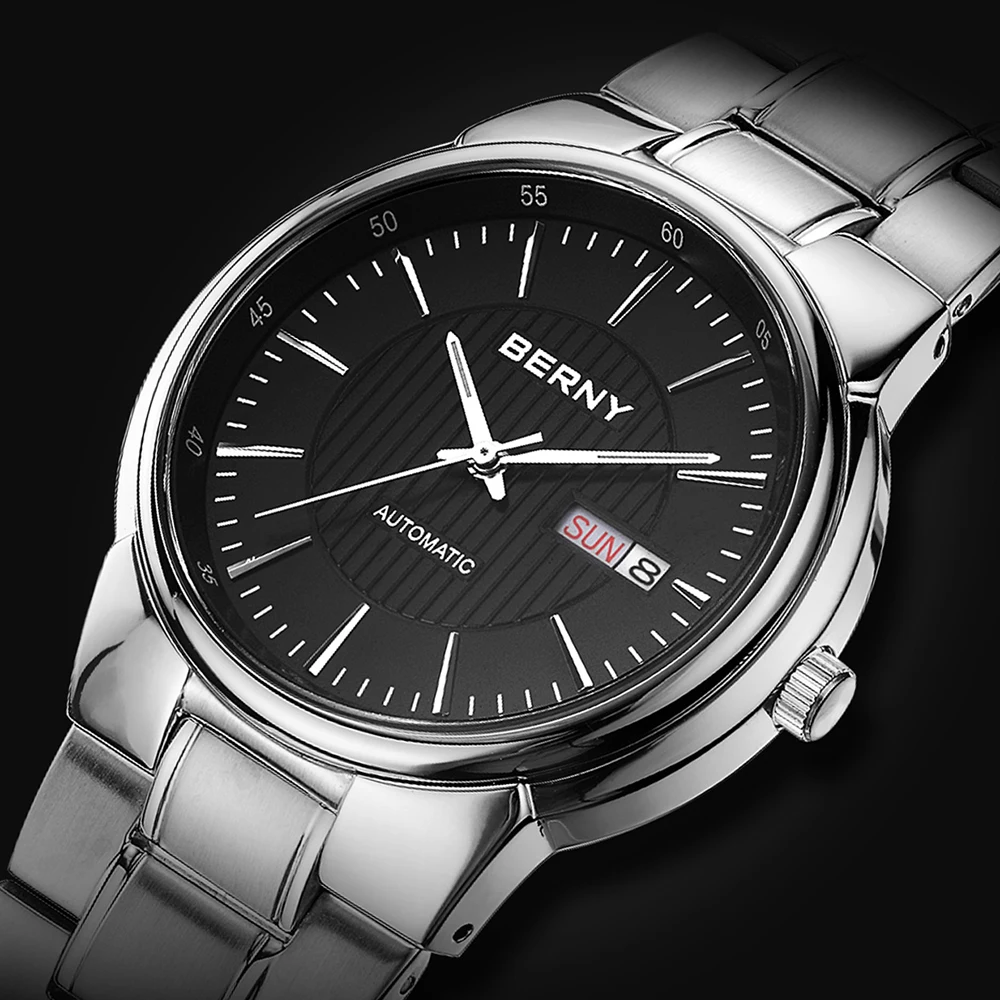 Mechanical Mens Watch Berny | Watch Man Automatic Berny | Citizen Day Date Watch - Mechanical ...