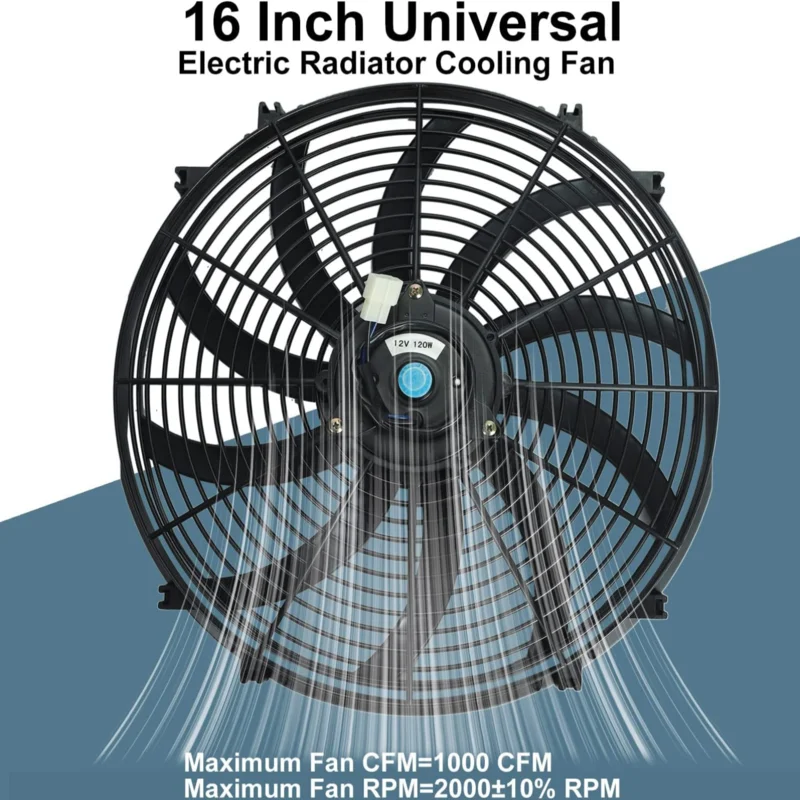 Retrofit car cooling fan ultra thin 16 inch 120w 12v/24v installation ...