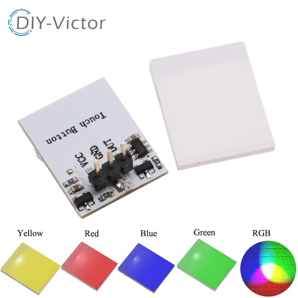 Green Blue Red and Yellow Color RGB Capacitive touch switch button ...