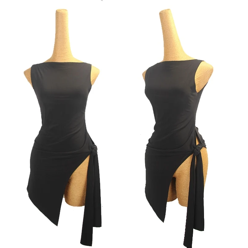 Ropa-de-baile-latino-sin-mangas-para-adultos-Tops-irregulares-vestido ...