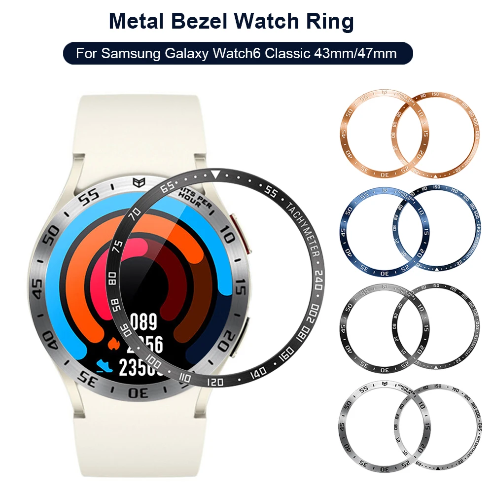 Metal-Bezel-For-Samsung-Galaxy-Watch6-Classic-43mm-47mm-Smartwatch ...