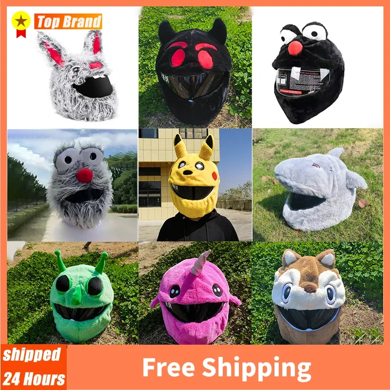 Helmet-Protection-Headgear-Cover-Cartoon-Fluffy-Plush-Set-For ...