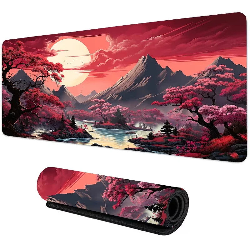 Sunset Mountain View Silicone Gaming Mouse Pad Large Keyboard Pad ...