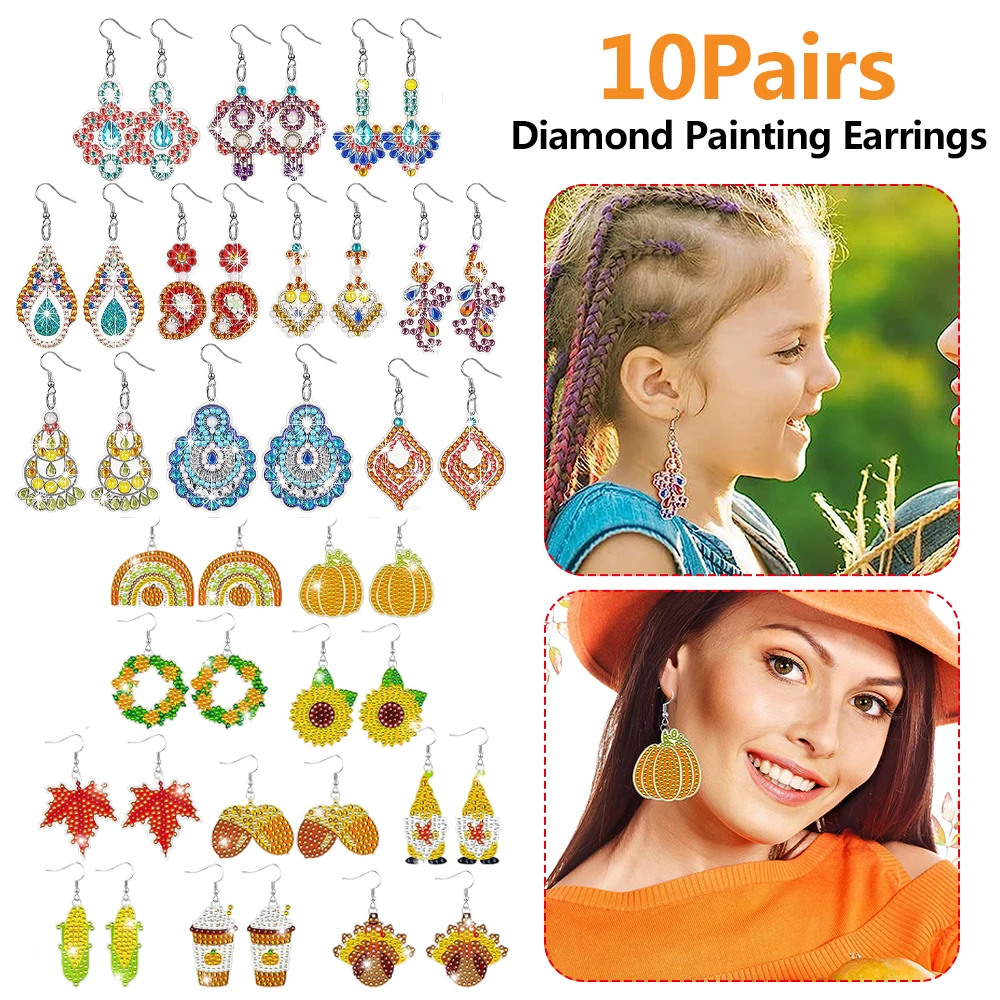 10-Pairs-Diamond-Painting-Earrings-Autumn-Double-Sided-Diamond-Painting ...