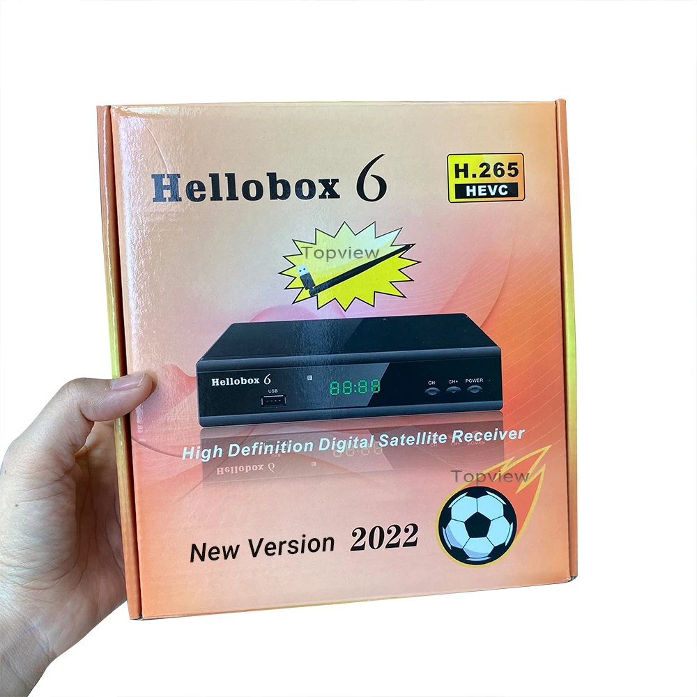 Hellobox 6 호환 V5 플러스 위성 수신기, H.265 HEVC 멀티 스트림 USB WiFi 자동 Powervu ...