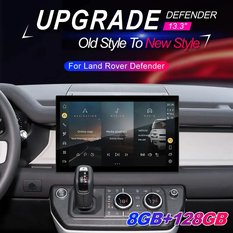 13.3"Android Car Radio For Land Rover Defender Apple Carplay DSP Audio ...