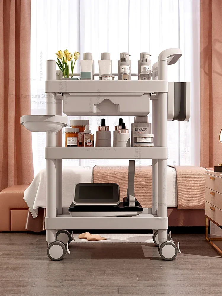 Rolling-Beauty-Cart-Salon-Trolley-Tool-Manicure-Cosmetic-Salon-Trolley ...