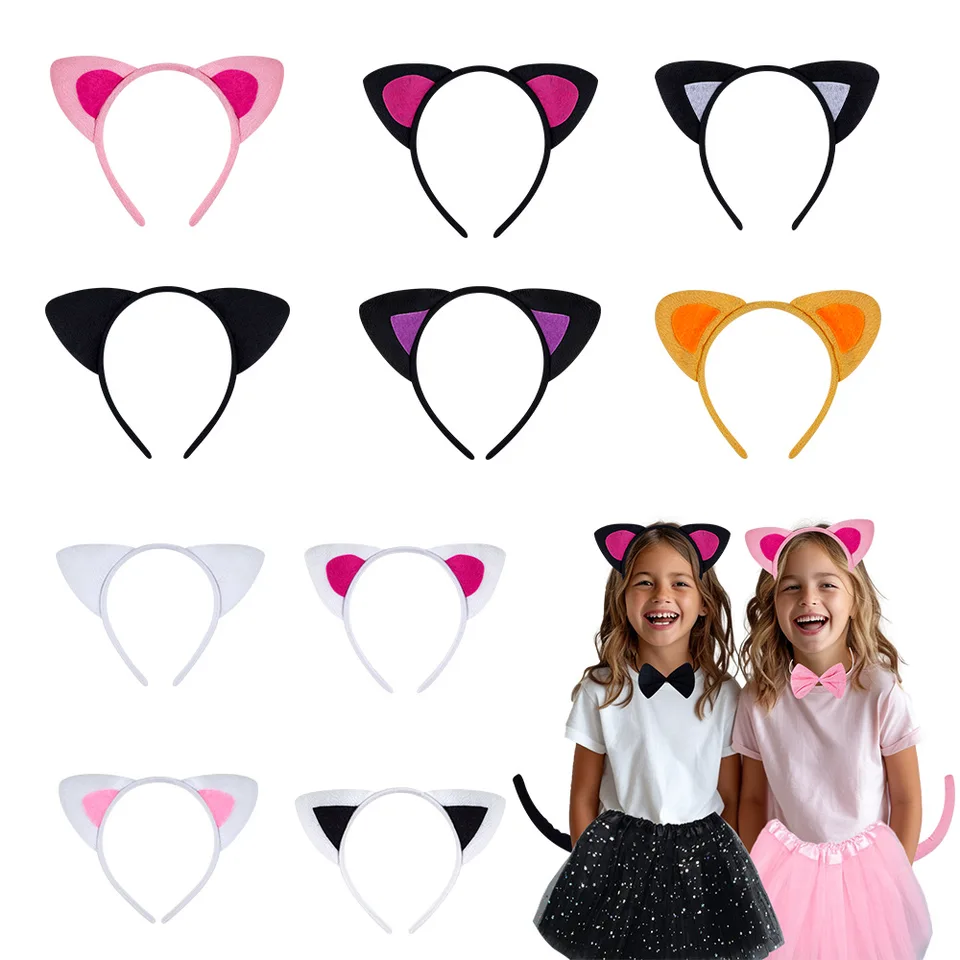 Fox Ears Glamour Girlz Ladies Fuzzy Stencil Cat Ears Deeley Bopper ...