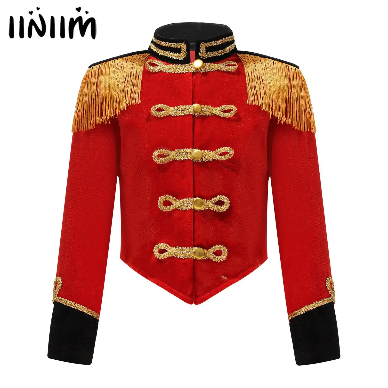 Kids-Girls-Circus-Ringmaster-Cosplay-Costume-Fringe-Tassel-Epaulet ...