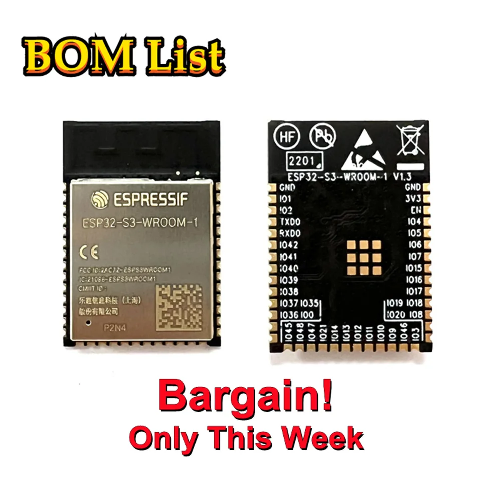 ESP32-S3-WROOM-1 ESP32-S3-WROOM-1-N4 ESP32-S3 2.4 GHz Wi­Fi and BLE 5 ...