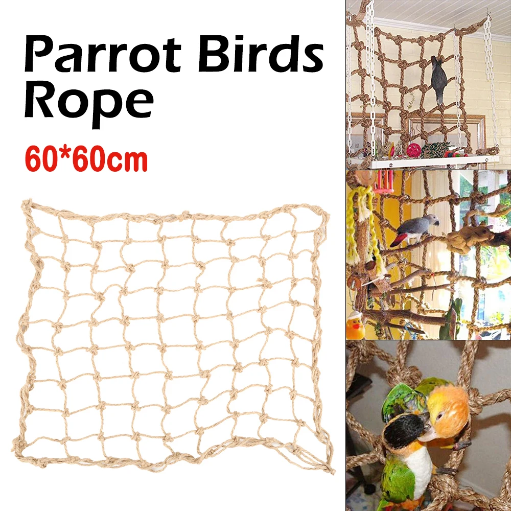 Birds-Swing-Ladder-Toys-Hemp-Rope-Net-Pet-Parrot-Birds-Chew-Play ...
