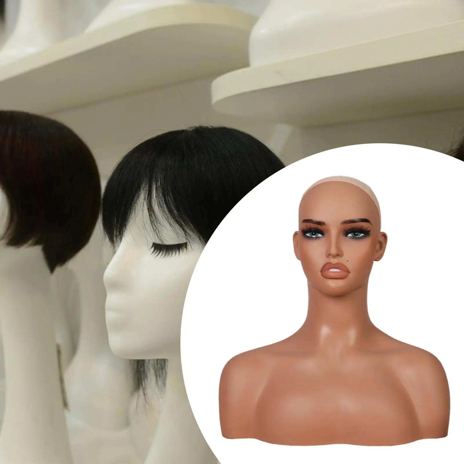 Realistic-Mannequin-Head-PVC-Head-Circumference-54cm-Wig-Head-Stand-for ...