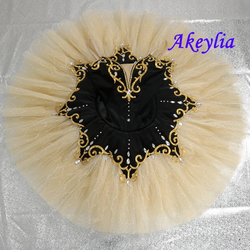 Akeylia-velvet-black-gold-beige-Ballet-Tutu-classical-for-Women-Tutu ...