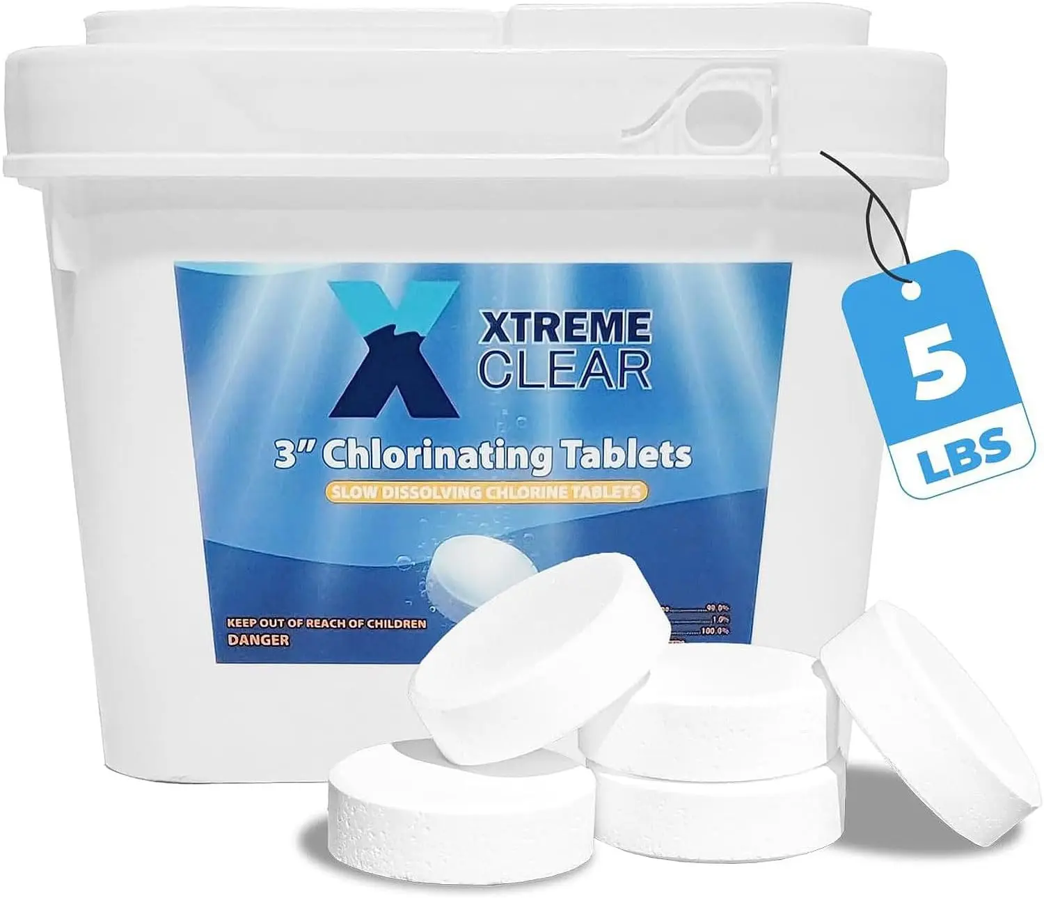 3" Swimming Pool Chlorine Tablets 99% Pure Tri-Chlor, Long Lasting ...