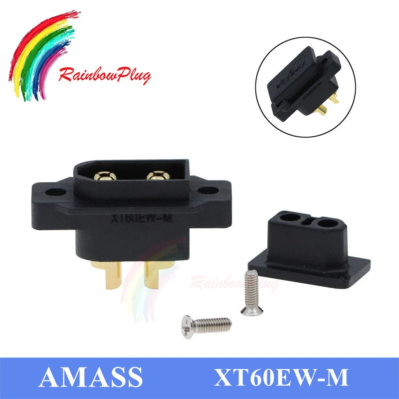 Amass Xt60ew-m Mountable Xt60 Male Plug Connector For Racing Models ...
