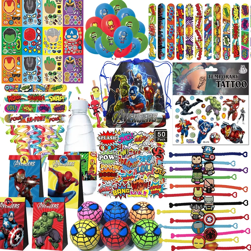 Cartoon-The-Avengers-Superhero-Party-Favors-Supplies-Bag-DIY-Stickers ...