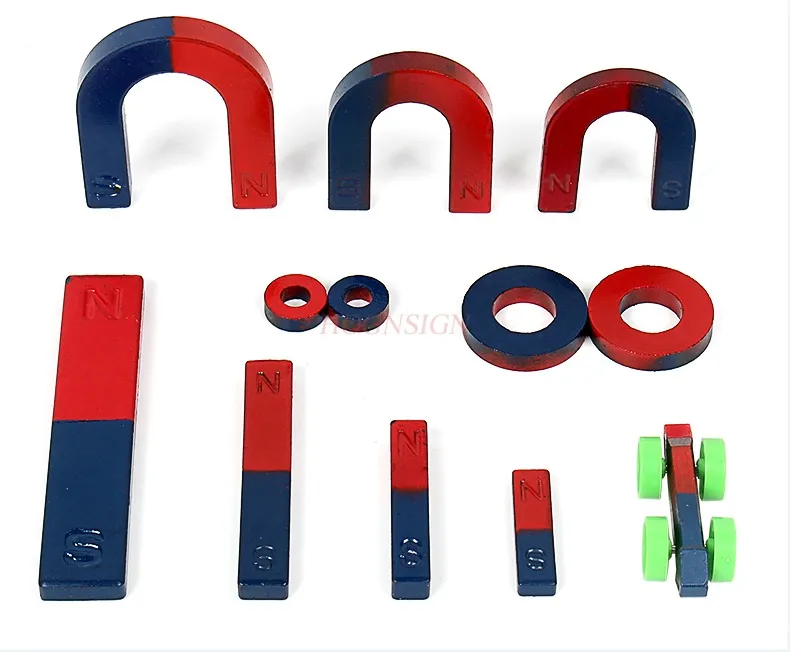 Weak-magnetism-Magnet-Toy-Kid-U-Bar-Ring-Physics-Science-Experiment ...