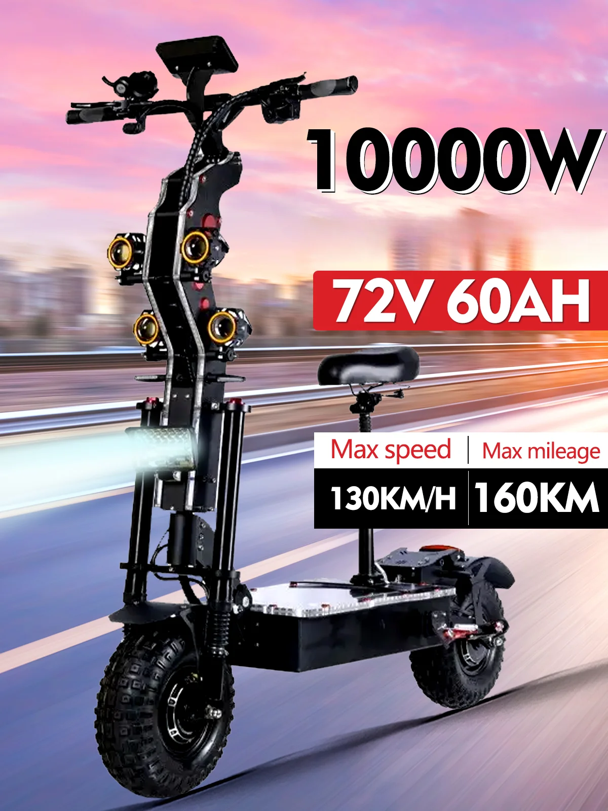 Dual-Motor-10000W-Top-Electric-Scooter-14-Inch-Oversized-Off-Road-Tyres ...