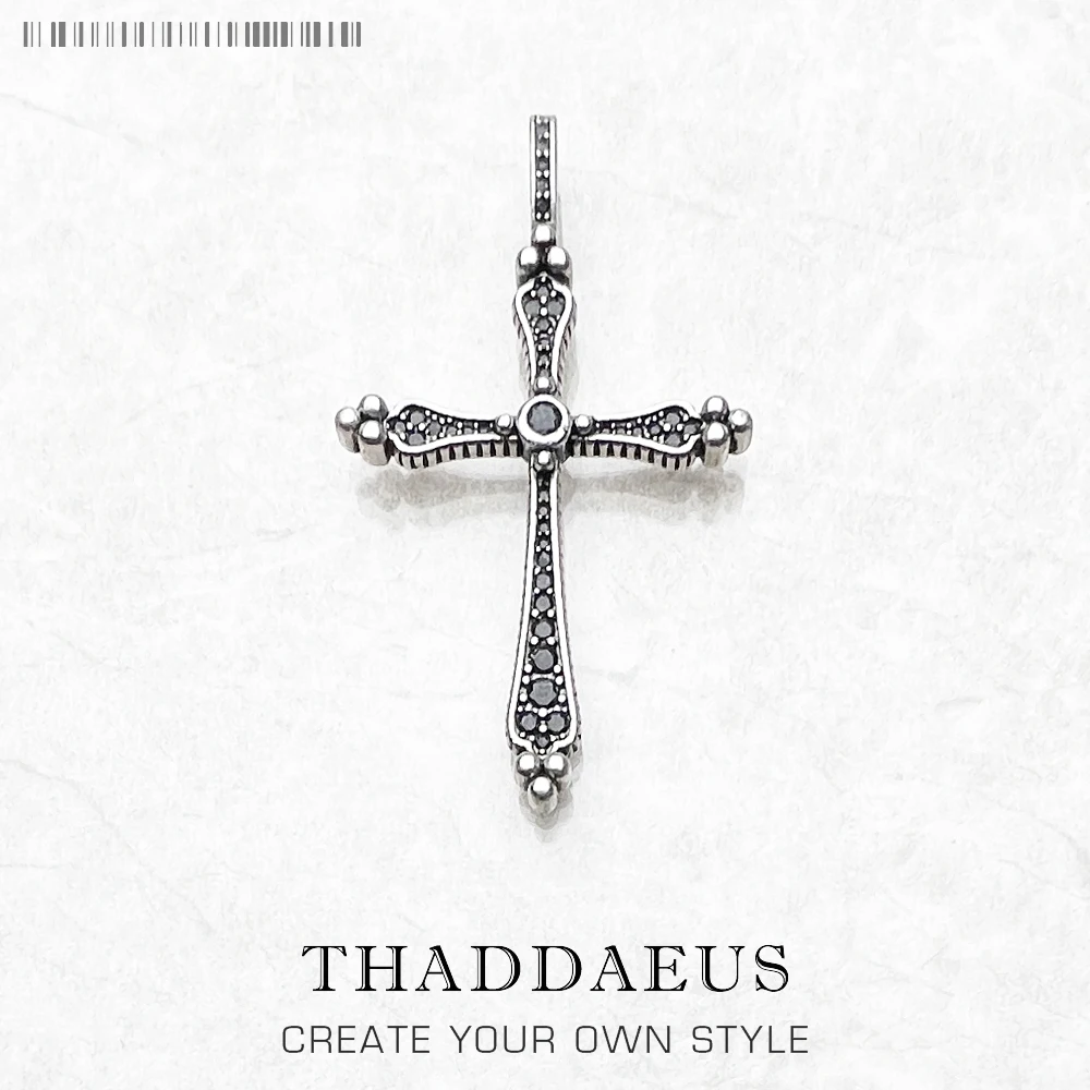 Pendant-Black-Royalty-Cross-Real-925-Sterling-Silver-Jewelry-Europe ...