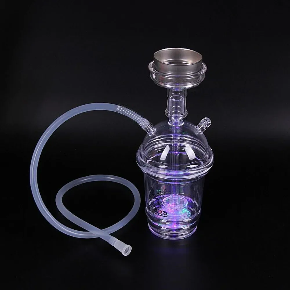 Acrylic LED Shisha Smoking Pipe Portable Glow Car Hookah Cup Nargile ...