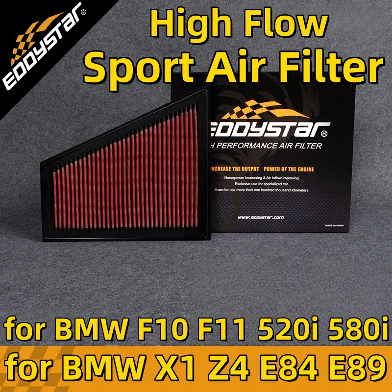 High Flow Sport Air Filter for BMW F10 F11 F07 520i 580i X1 Z4 E84 E89 ...