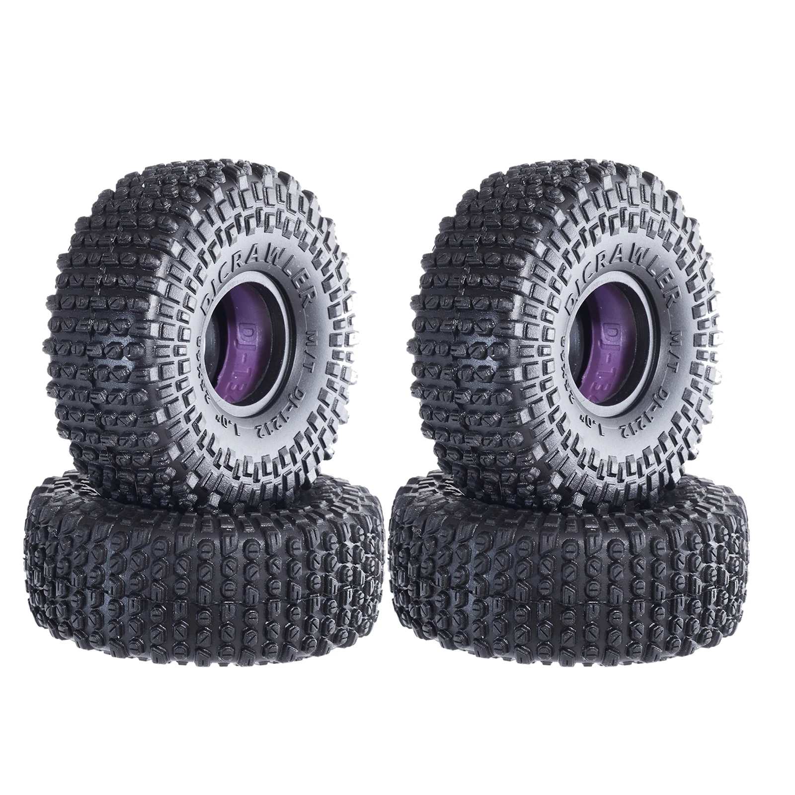 DJ-68-25mm-Super-Soft-Pin-Tires-and-Purple-Silicone-Rubber-Inserts-Set ...