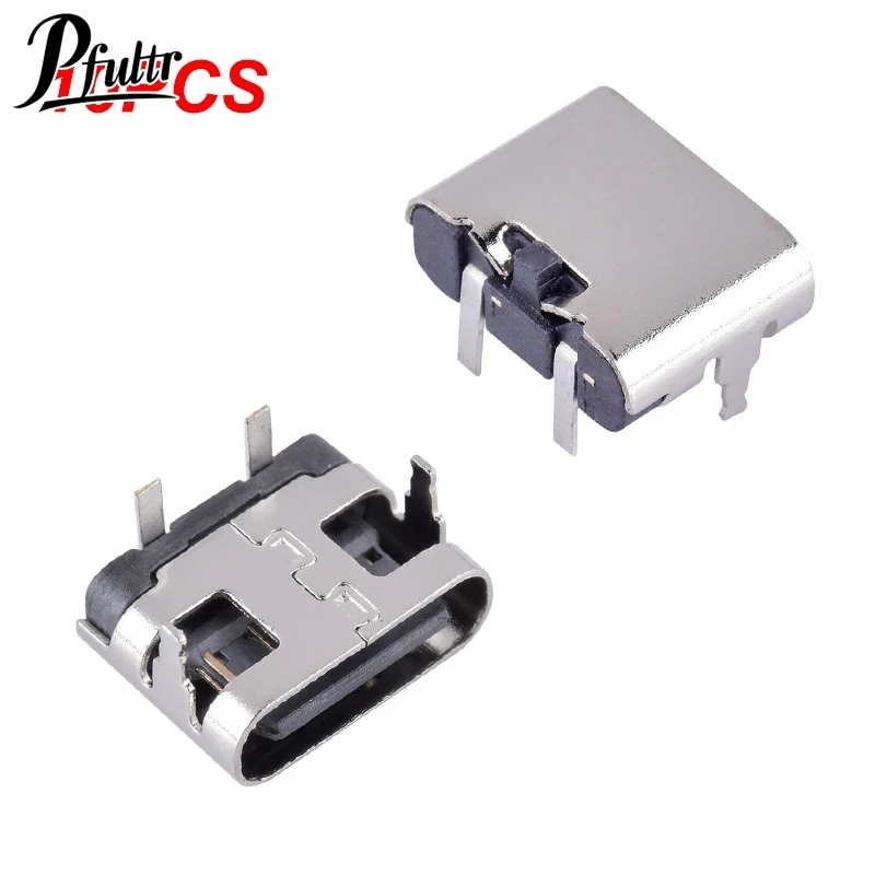 10Pcs 2 Pin Micro USB Type C Connector Socket USB 3.1 Type-C Female ...