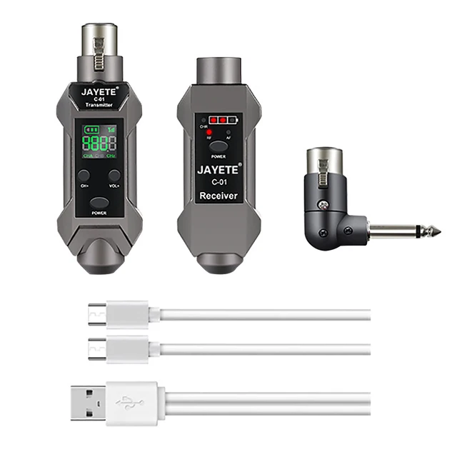 Transmissor e receptor sem fio xlr para microfone dinâmico, misturador ...