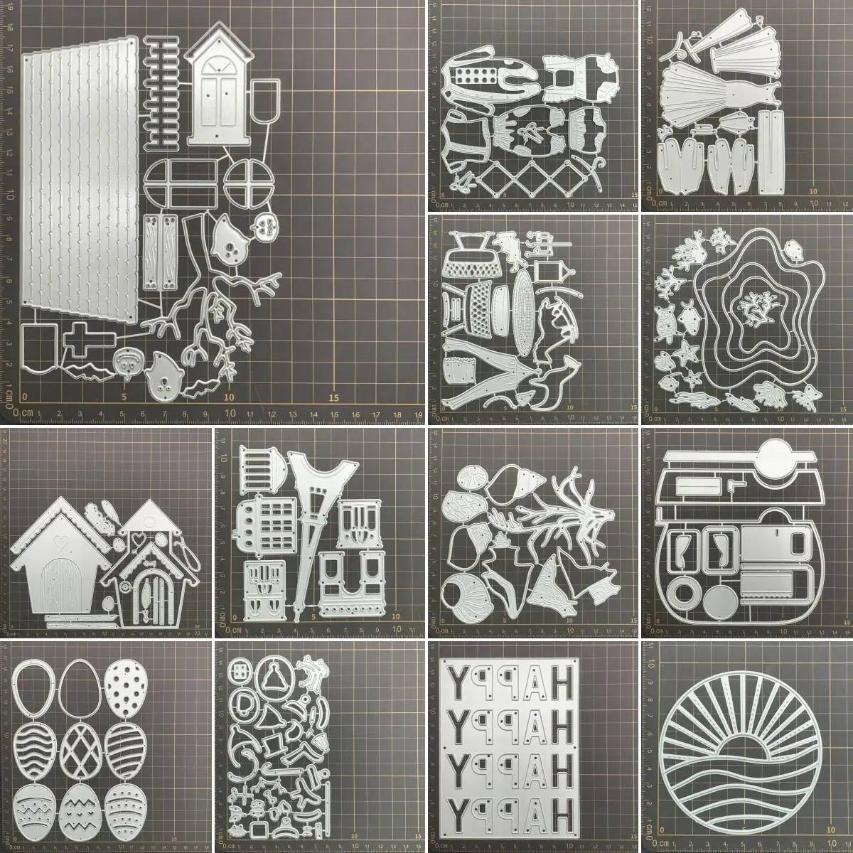 13 kinds house clothes frame Metal Cutting Dies Stencils For DIY ...