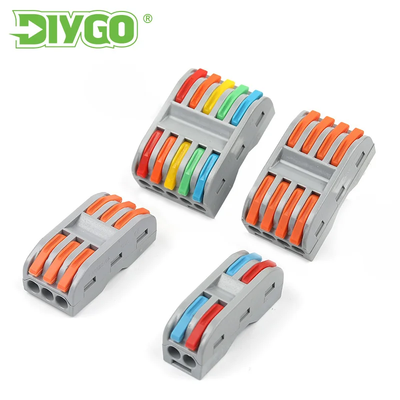 5PCS-Universal-Quick-Compact-Wire-Connector-Push-In-2-3-4-5-Pin ...