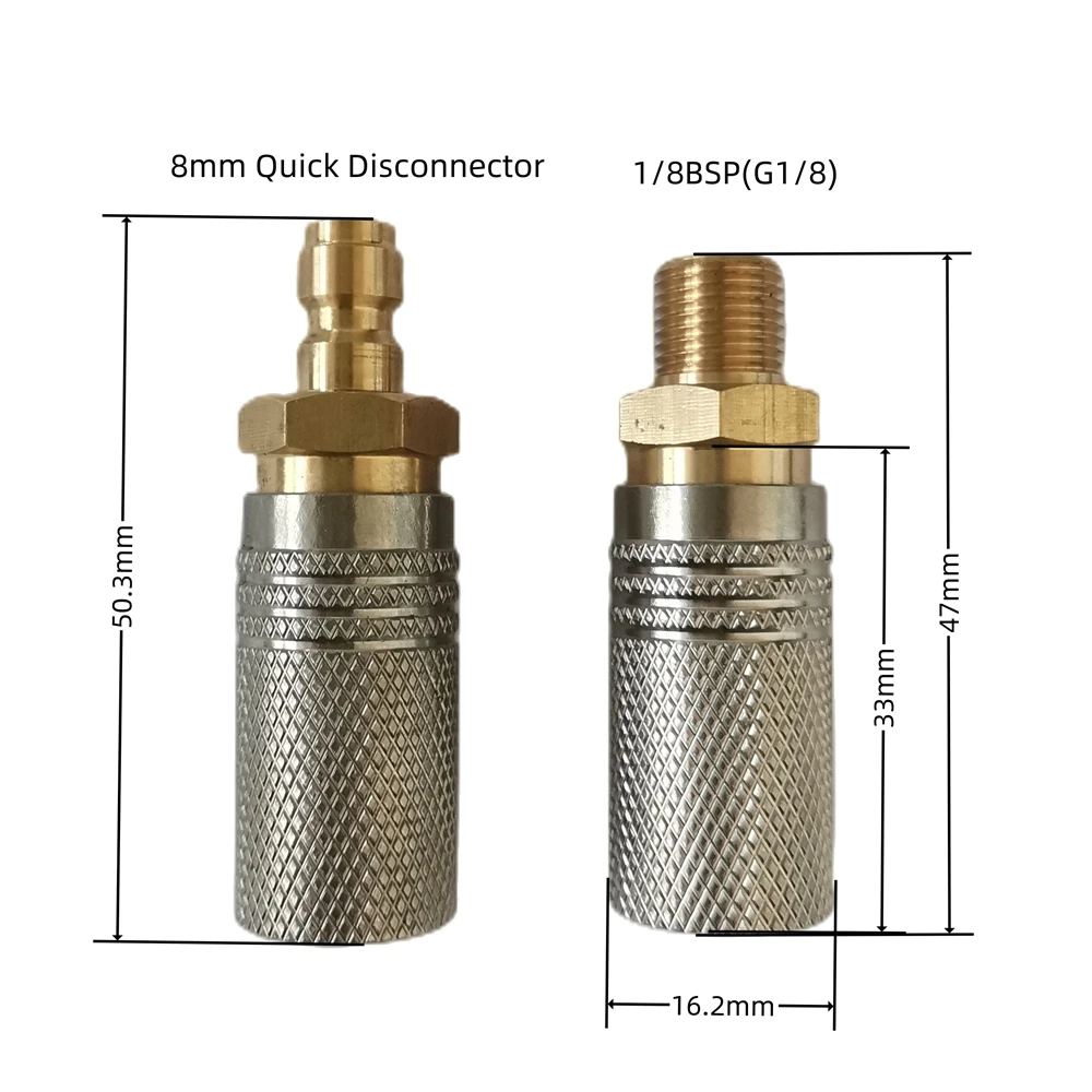 Extended-8mm-Fill-Coupling-Socket-Quick-Release-Charging-Adapter-For ...