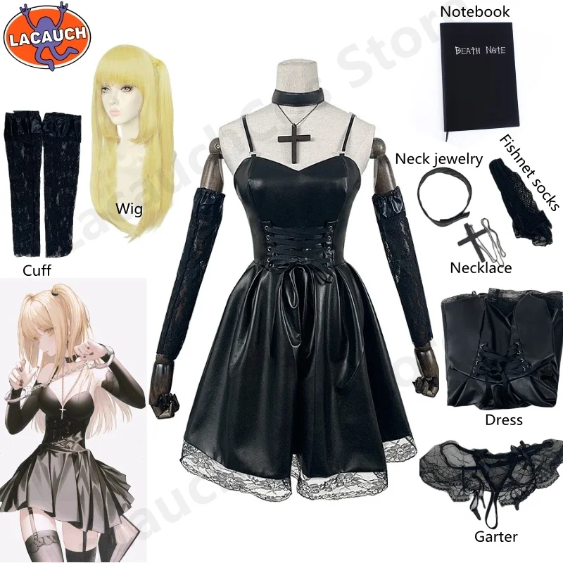 Anime-Death-Note-Cosplay-Costume-Misa-Amane-Imitation-Leather-Sexy ...
