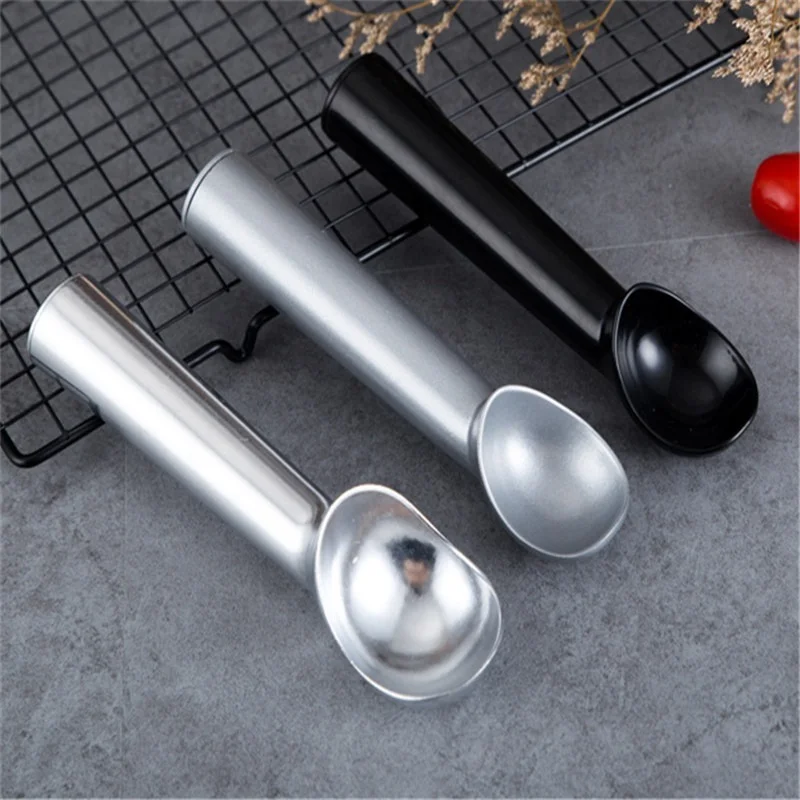 Stainless-Steel-Ice-Cream-Spoon-Portable-Aluminum-Alloy-Non-stick-Anti ...