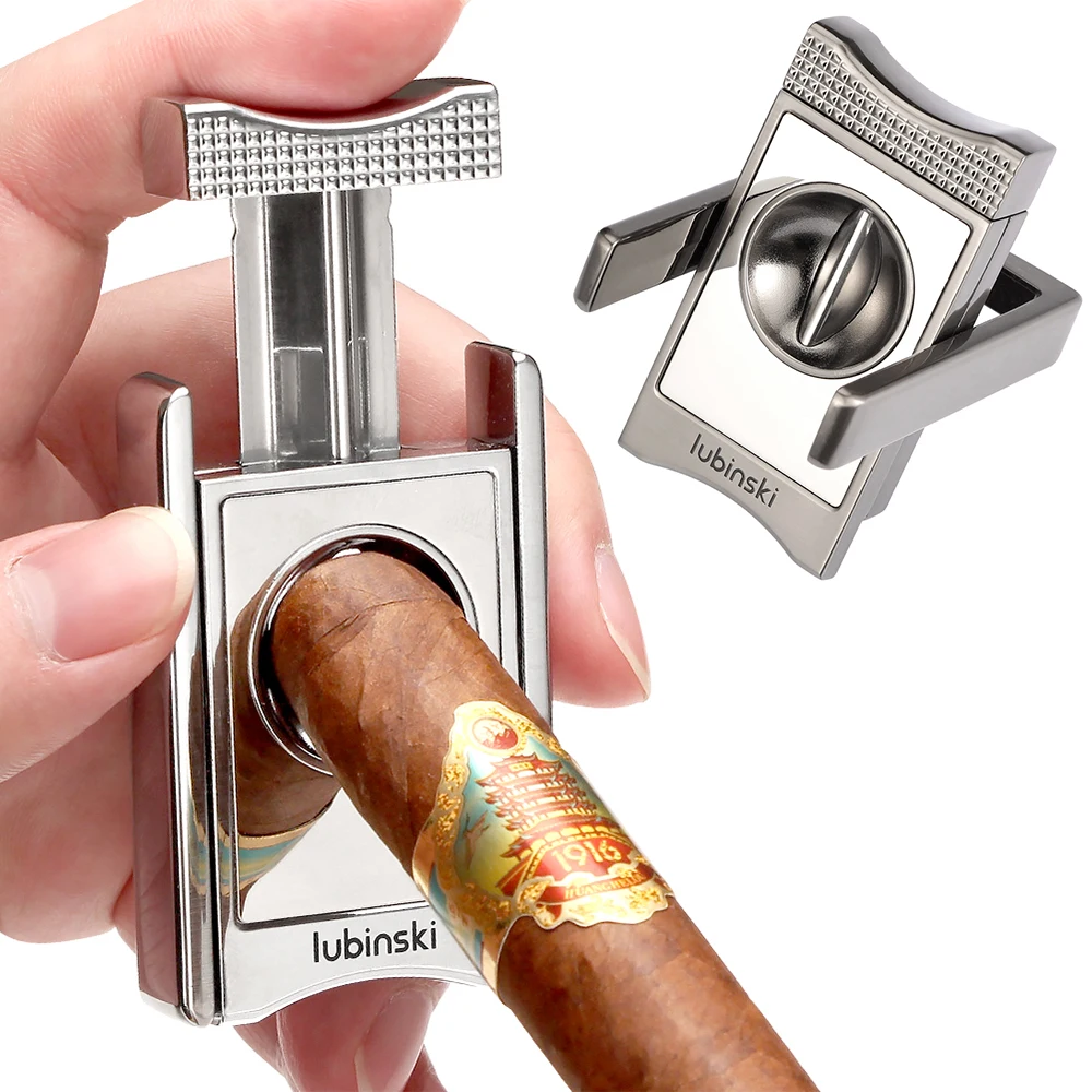 Lubinski-Metal-Cigar-Cutter-Guillotine-Sharp-V-Cut-Cigar-Scissors ...