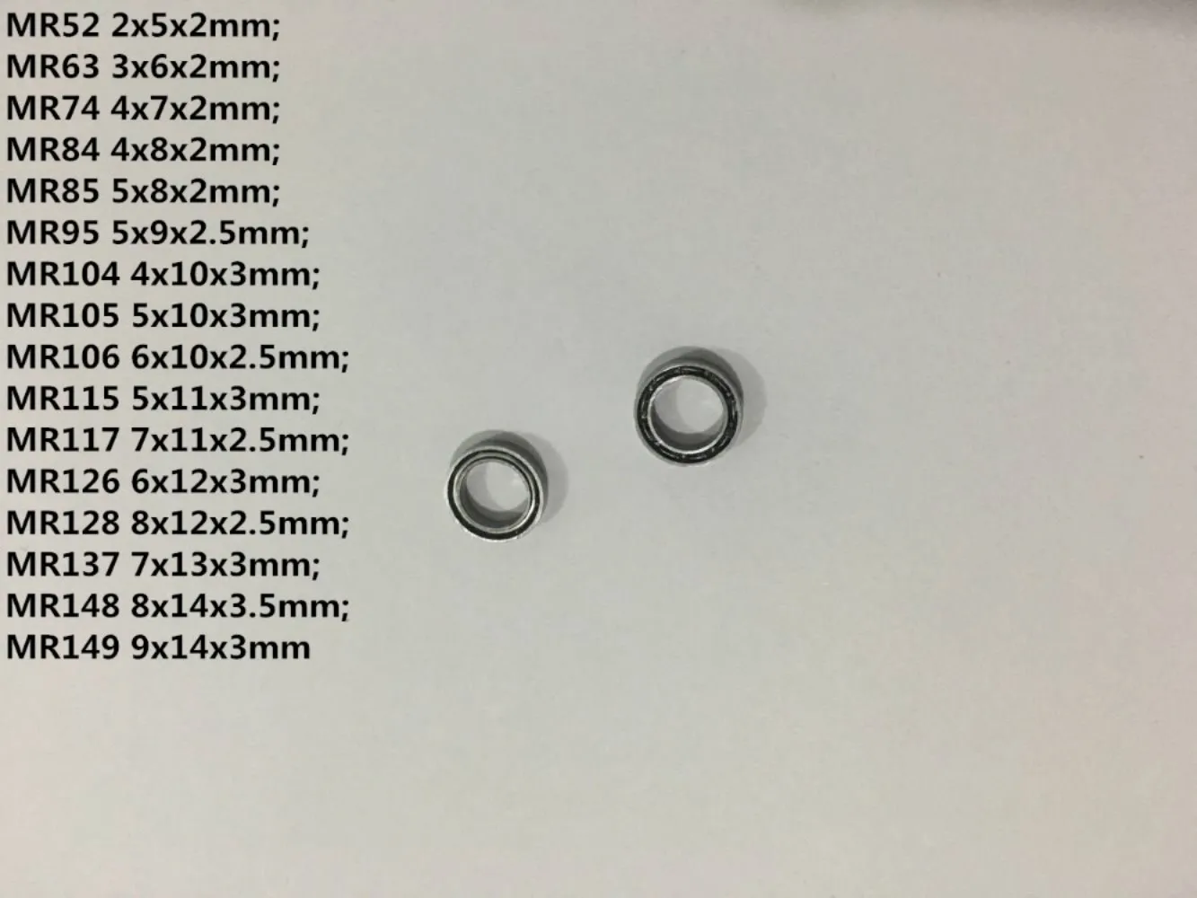 5pcs-Open-Bearing-MR52-MR63-MR74-MR84-MR85-MR117-MR128-MR148-Miniature ...