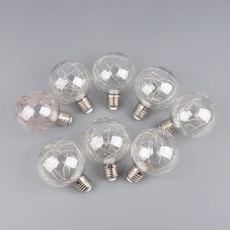 8cm LED Edison String Light Bulb E27 220V Colorful RGB Lighting Copper ...