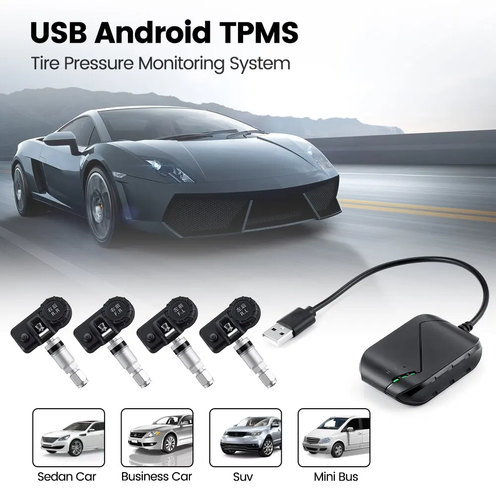 USB-TPMS-for-Android-Car-Stereo-Radio-4-Sensor-Wireless-Vehicle-Auto ...