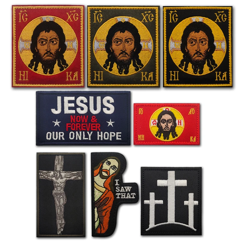 Embroidery-Patch-Jesus-Fish-Patch-Christian-Fish-Symbol-Tactical-Emblem ...