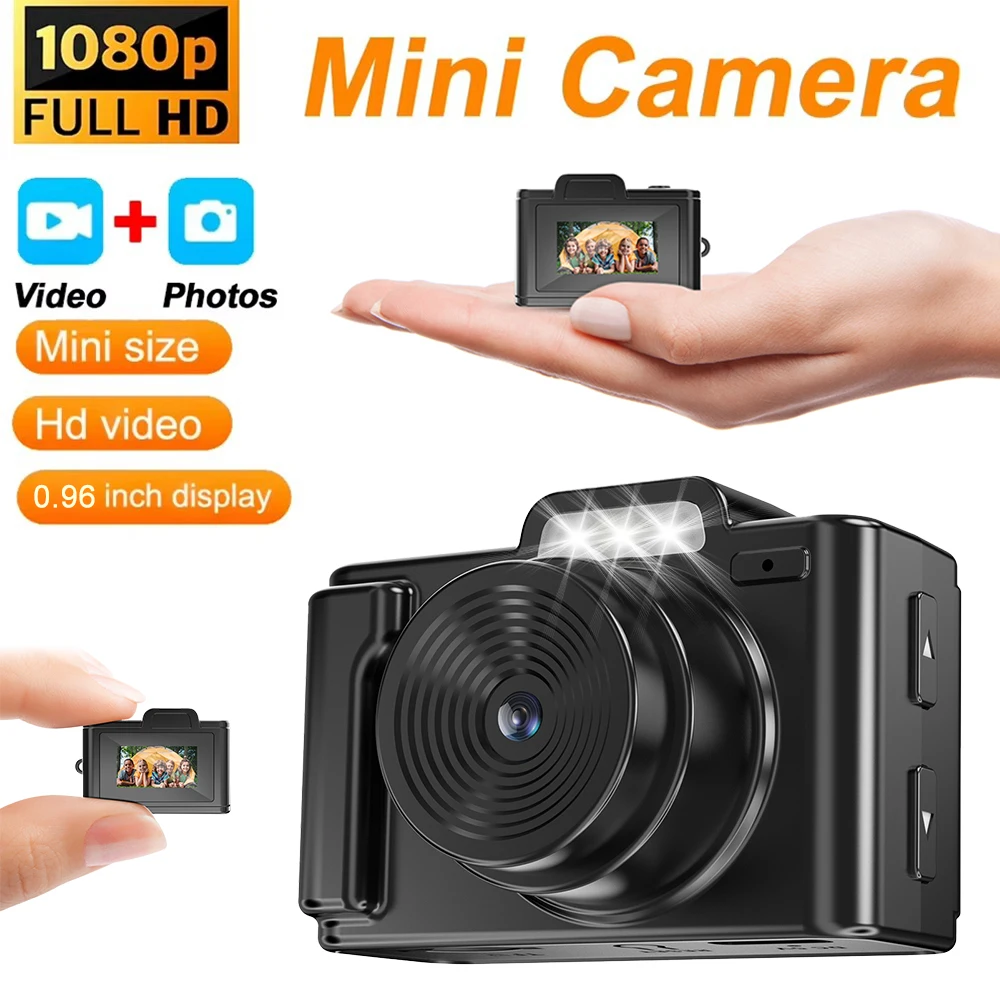 Mini Monoreflexes Style Camera With Flash Lamp HD 1080P Portable Retro ...