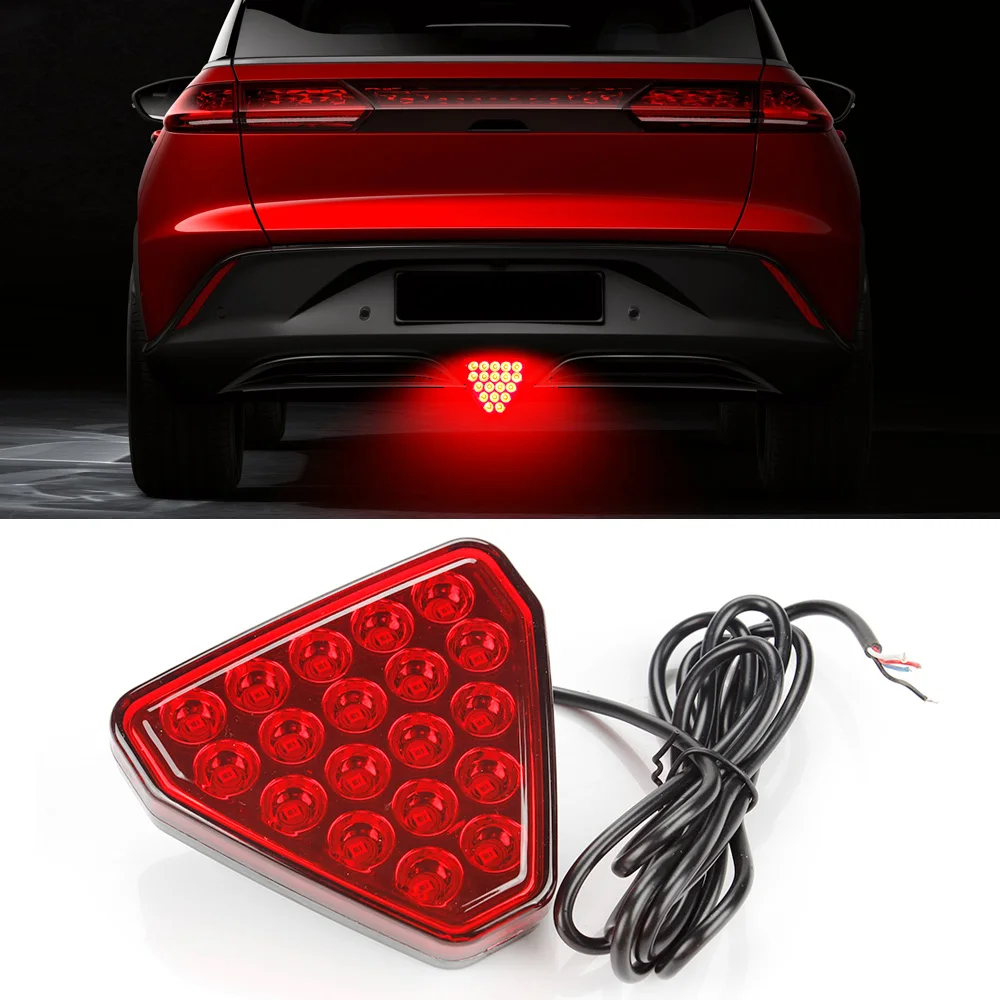 19LED-Brake-Signal-Light-F1-Triangle-Style-Sport-Car-Rear-Third-Brake ...
