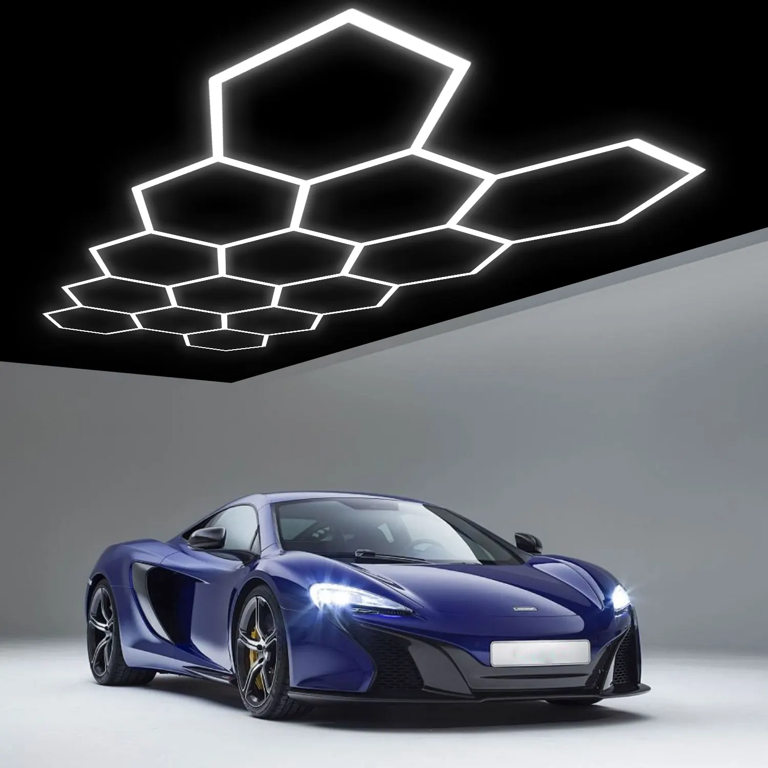 Garage-Light-Hexagon-Lights-lamp-110V-240V-Led-Tube-Honeycomb-Ceiling ...