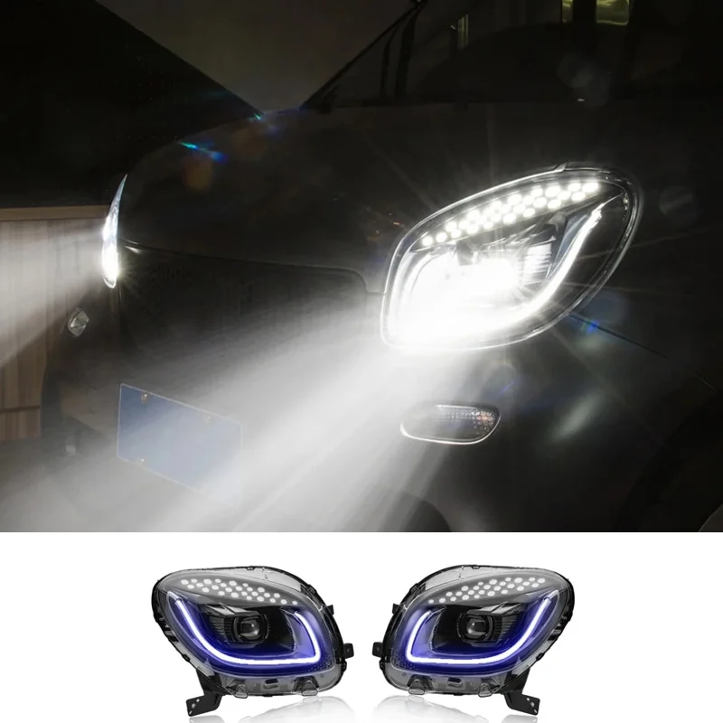 1-Pair-Car-LED-Headlights-Turn-Signal-Lamp-Assembly-For-Smart-453 ...