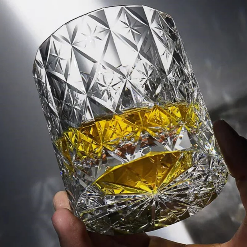 7-oz-Hand-Cut-Clear-Crystal-Whiskey-Glass-K9-Crystal-Glass-Rock-Glass ...