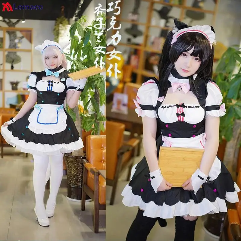 Game-NEKOPARA-Chocolat-Vanilla-Maid-Outfit-Apron-Dress-Meidofuku-Cosplay-Costume-Cosplay-Shoes ...