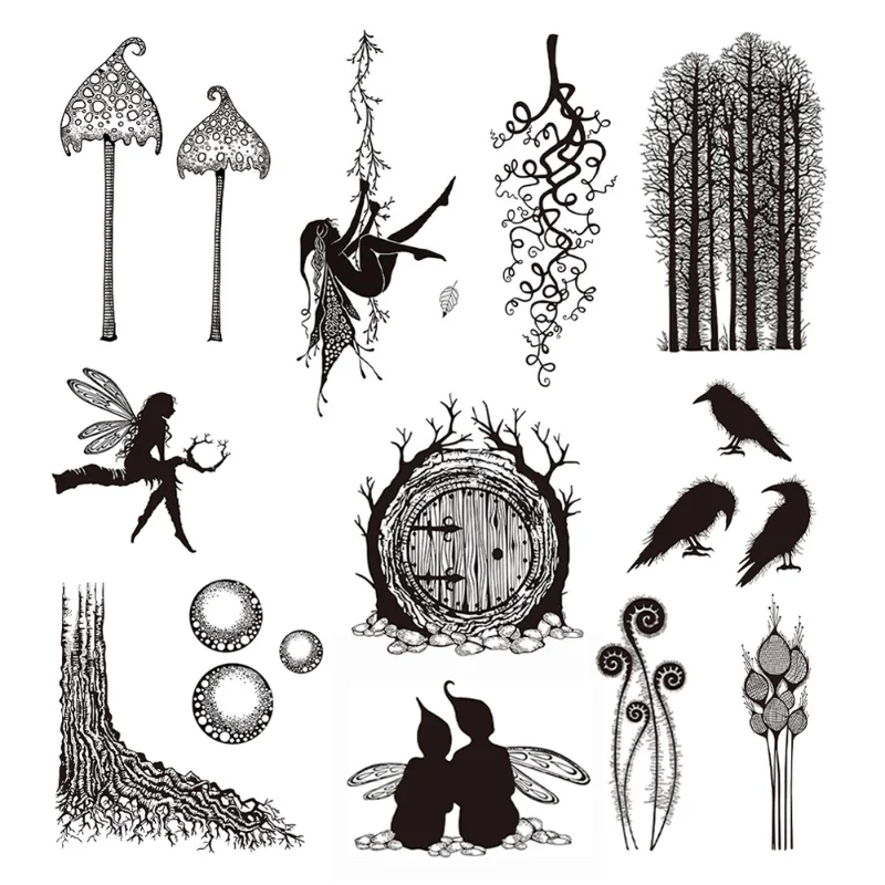 Flower-Fairy-Silicone-Clear-Stamps-for-DIY-Scrapbooking-Diary-Journal ...